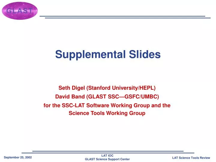 PPT - Supplemental Slides PowerPoint Presentation, free download - ID ...