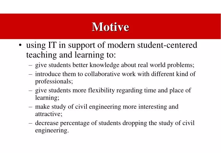 PPT - Motive PowerPoint Presentation, free download - ID:4198776
