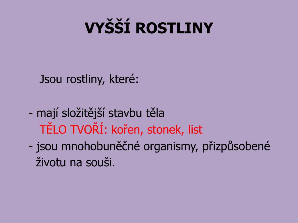 PPT - ZÁKLADNÍ TŘÍDĚNÍ ROSTLIN Autorem materiálu, není-li uvedeno jinak ...