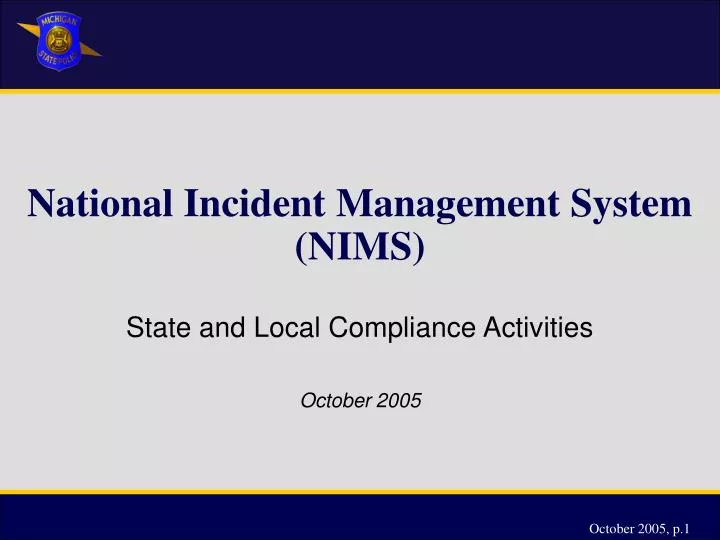 PPT - National Incident Management System (NIMS) PowerPoint ...