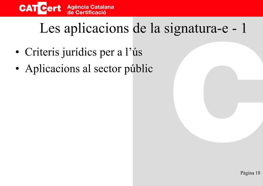 PPT - La signatura electrònica a l’Administració Oberta PowerPoint ...