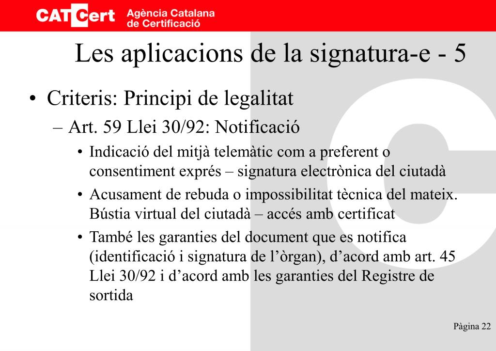 PPT - La signatura electrònica a l’Administració Oberta PowerPoint ...