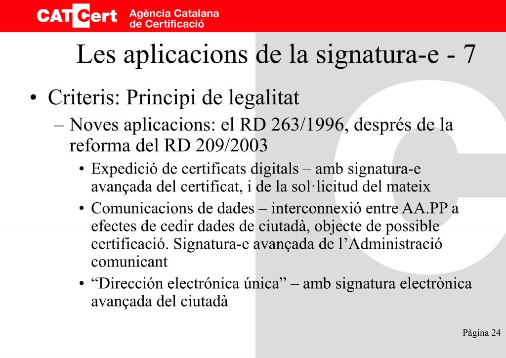 PPT - La signatura electrònica a l’Administració Oberta PowerPoint ...