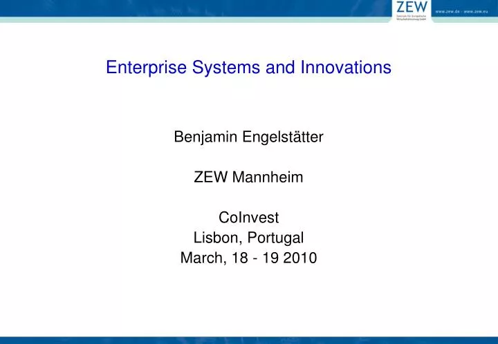 PPT - Enterprise Systems and Innovations PowerPoint Presentation, free ...
