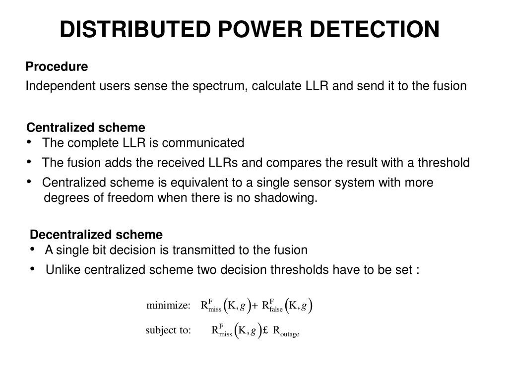 Ppt An Algorithm For Dynamic Spectrum Allocation In Shadowing Environment And With