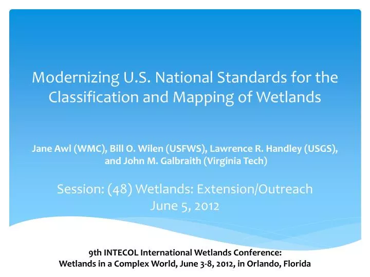 PPT - Status of the NSDI Wetlands Layer PowerPoint Presentation, free ...