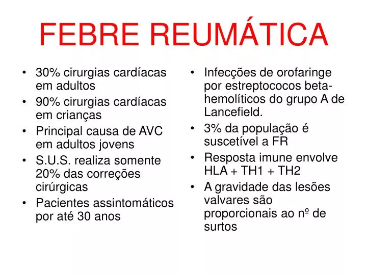 PPT - FEBRE REUMÁTICA PowerPoint Presentation, free download - ID:4203202