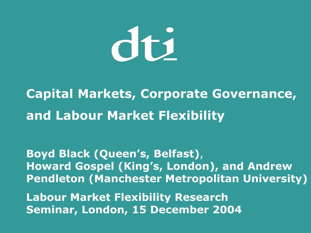 PPT - Capital Markets, Corporate Governance, and Labour Market ...