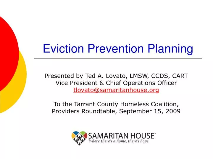 PPT - Eviction Prevention Planning PowerPoint Presentation, free ...