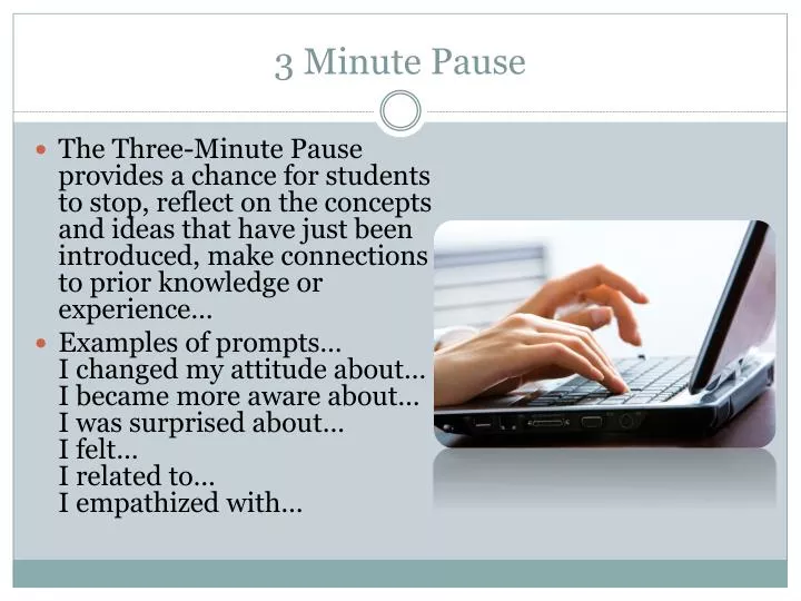 PPT - 3 Minute Pause PowerPoint Presentation, free download - ID:4206082