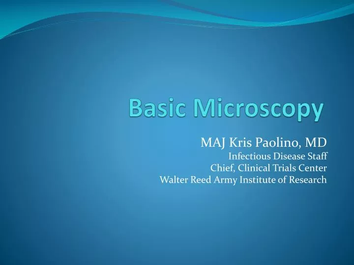 PPT - Basic Microscopy PowerPoint Presentation, free download - ID:4206257