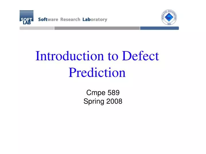 PPT - Introduction to Defect Prediction PowerPoint Presentation, free ...