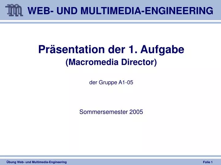 PPT - WEB- UND MULTIMEDIA-ENGINEERING PowerPoint Presentation, free ...