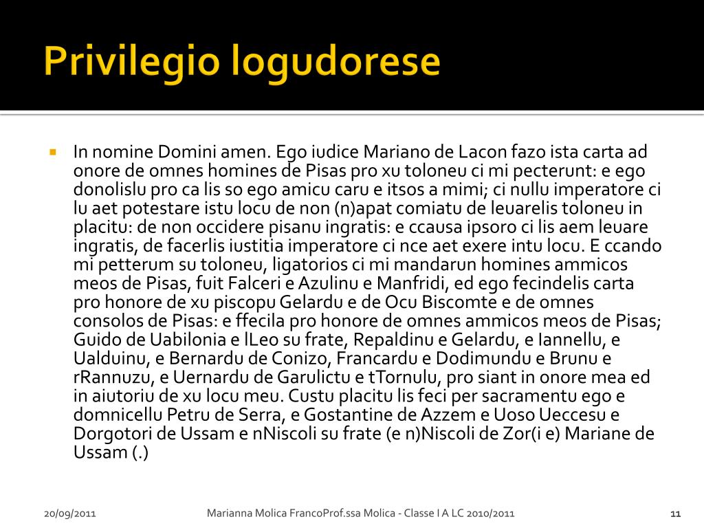 PPT - Primi documenti scritti dell’uso del volgare in Italia PowerPoint ...