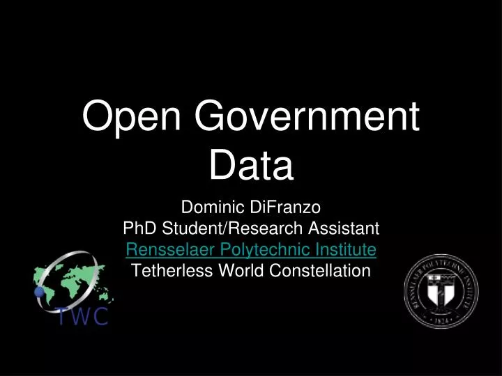 PPT - Open Government Data PowerPoint Presentation, free download - ID ...