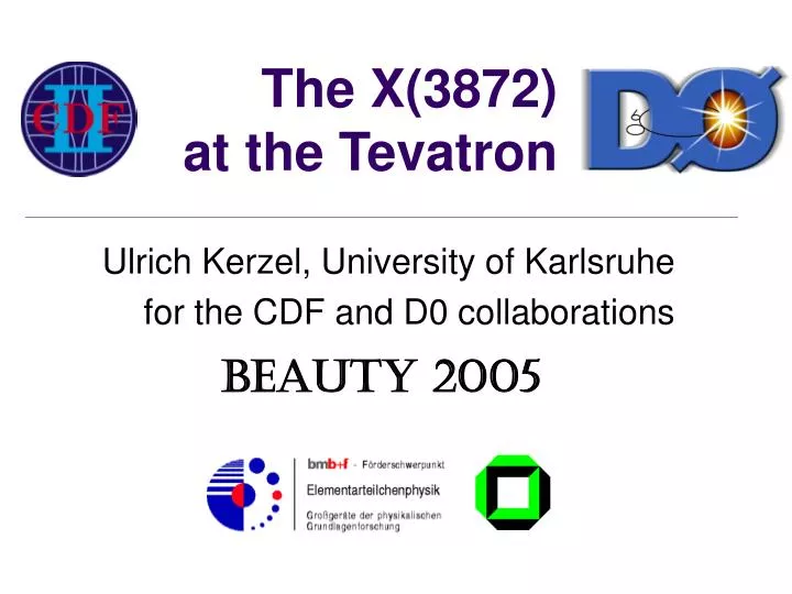PPT - The X(3872) at the Tevatron PowerPoint Presentation, free ...