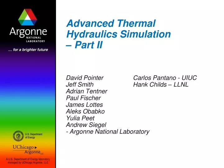 PPT - Advanced Thermal Hydraulics Simulation – Part II PowerPoint ...