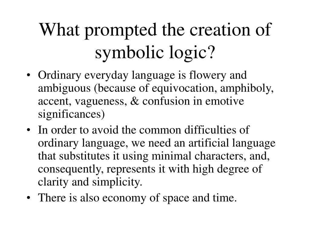 PPT INTRODUCTION TO SYMBOLIC LOGIC PowerPoint Presentation Free