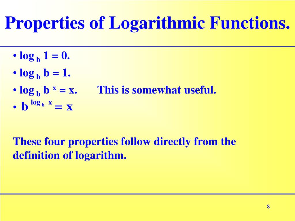 PPT - §3.3 Logarithmic Functions. PowerPoint Presentation, free ... PPT - §3.3 Logarithmic Functions. PowerPoint Presentation, free ...