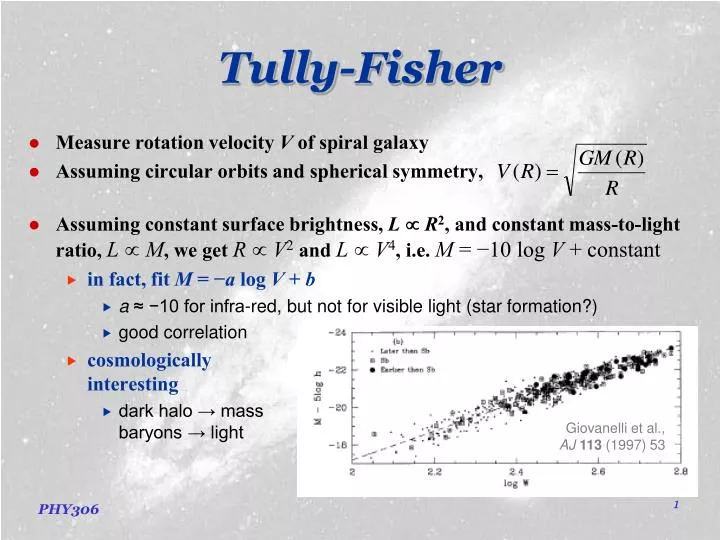 PPT - Tully-Fisher PowerPoint Presentation, free download - ID:4209624