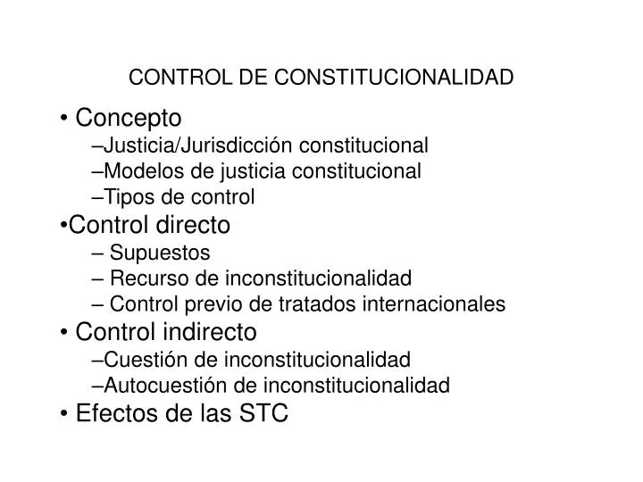PPT - CONTROL DE CONSTITUCIONALIDAD PowerPoint Presentation, free ...