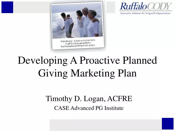 PPT - Developing A Proactive Planned Giving Marketing Plan PowerPoint ...