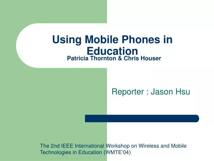 PPT - Using Mobile Phones in Education PowerPoint Presentation, free ...