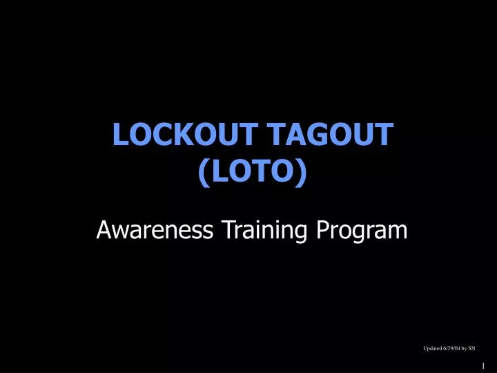PPT - LOCKOUT TAGOUT (LOTO) PowerPoint Presentation, free download - ID ...