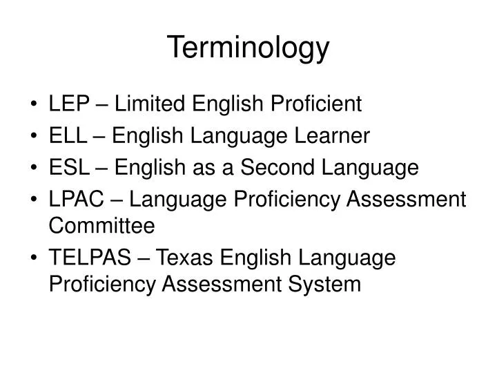 PPT - Terminology PowerPoint Presentation, free download - ID:4214450