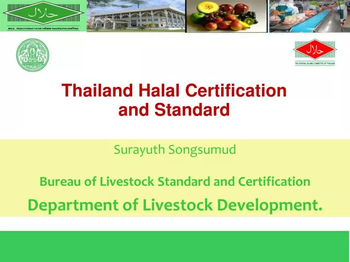 PPT - Thailand Halal Certification and Standard PowerPoint Presentation ...