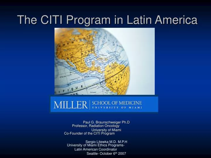 PPT - The CITI Program in Latin America PowerPoint Presentation, free ...