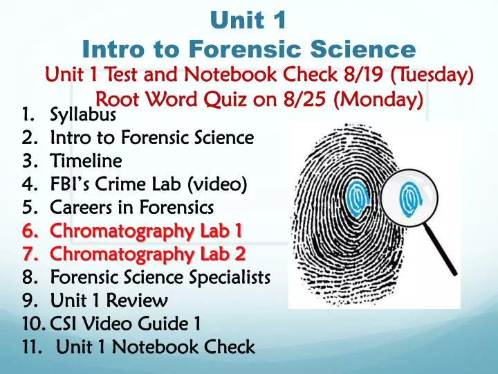 PPT - Unit 1 Intro to Forensic Science PowerPoint Presentation, free ... PPT - Unit 1 Intro to Forensic Science PowerPoint Presentation, free ...