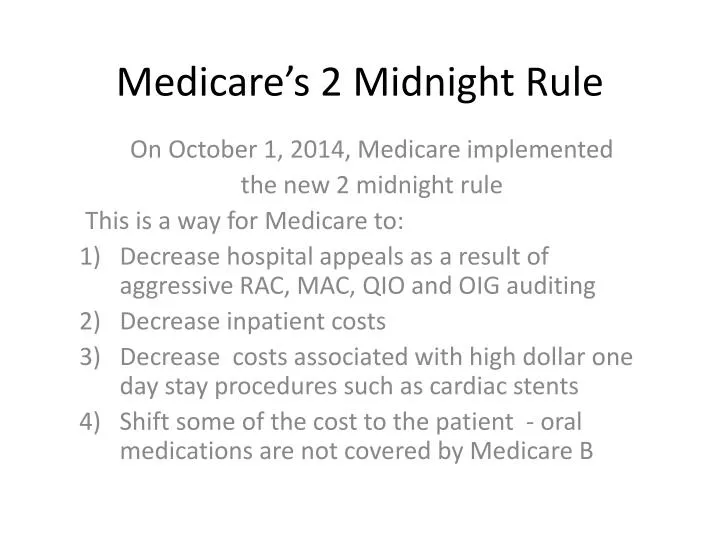 Cms Two Midnight Rule 2024 - Henka Kyrstin Cms Two Midnight Rule 2024 - Henka Kyrstin