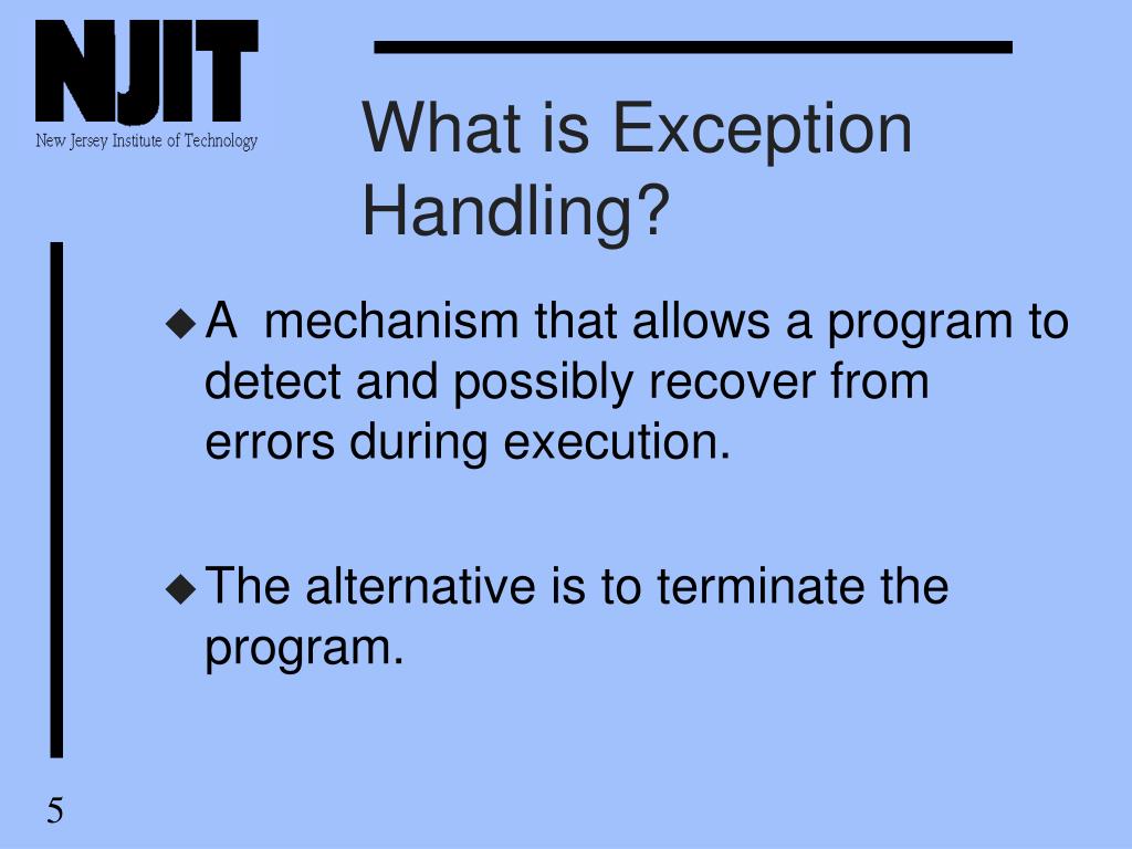 PPT Exception Handling PowerPoint Presentation Free Download ID 