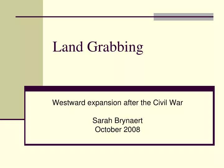 PPT - Land Grabbing PowerPoint Presentation, free download - ID:4217015