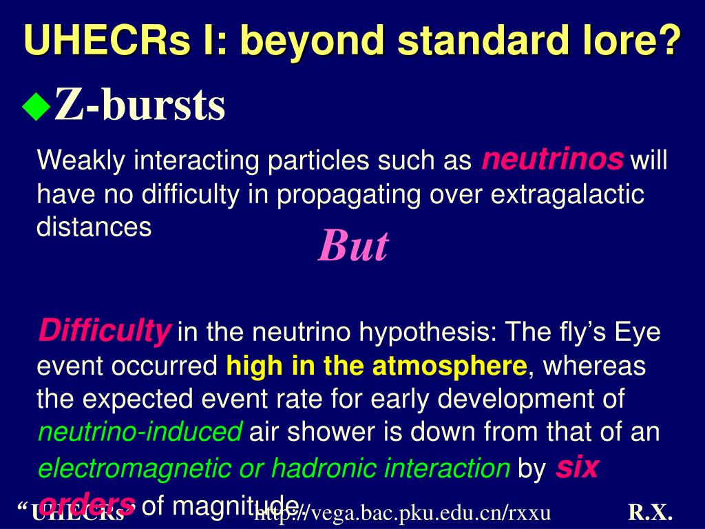 Ppt Ultra High Energy Cosmic Rays Challenges And Opportunities