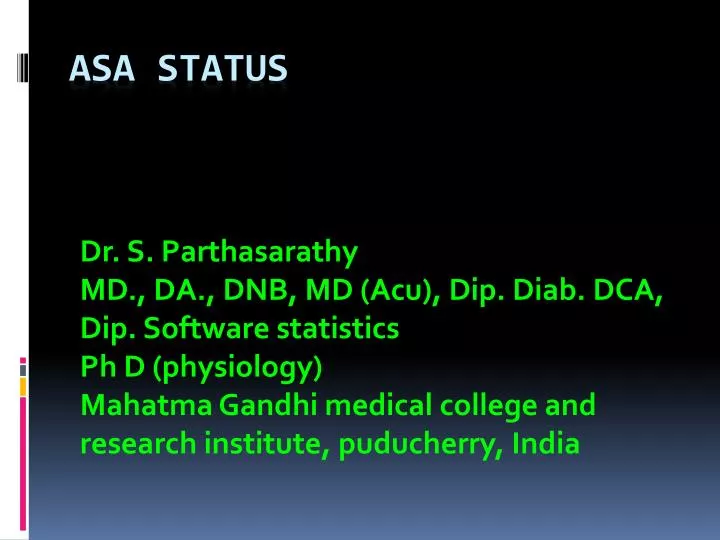 PPT - ASA status PowerPoint Presentation, free download - ID:4218683