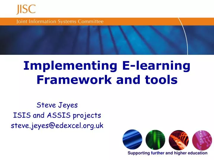 PPT - Implementing E-learning Framework and tools PowerPoint ...