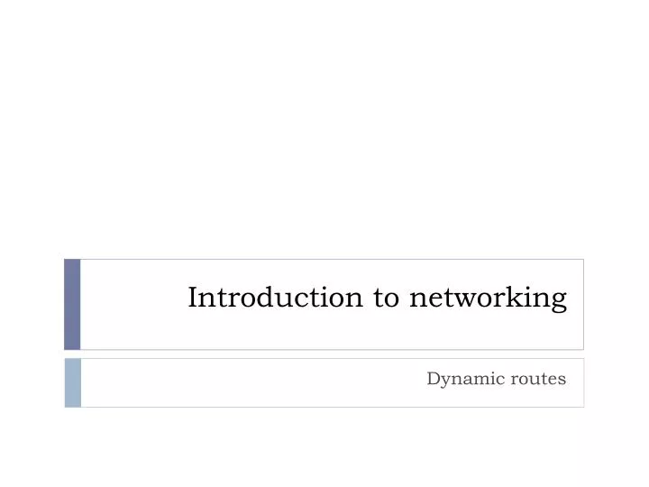 PPT - Introduction to networking PowerPoint Presentation, free download ...