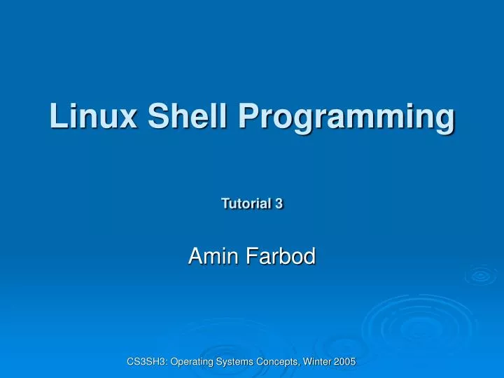PPT - Linux Shell Programming Tutorial 3 PowerPoint Presentation, free ... PPT - Linux Shell Programming Tutorial 3 PowerPoint Presentation, free ...
