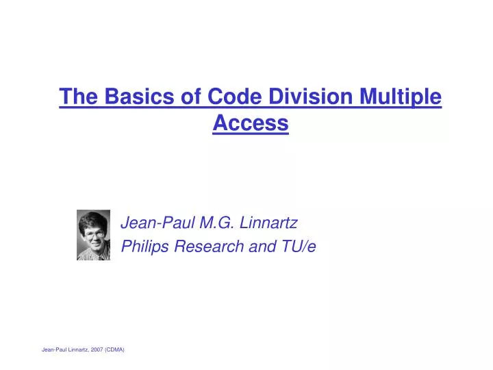 PPT - The Basics of Code Division Multiple Access PowerPoint ...