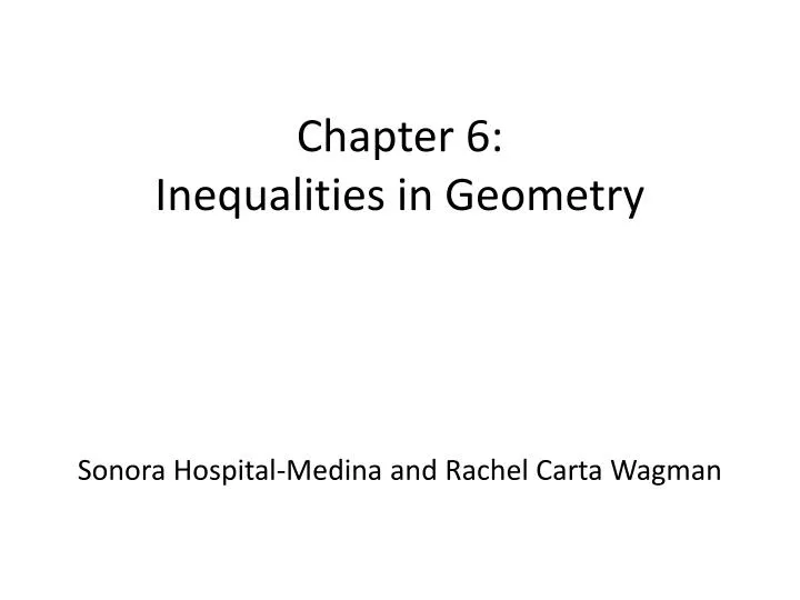 PPT - Chapter 6: Inequalities in Geometry PowerPoint Presentation, free ...