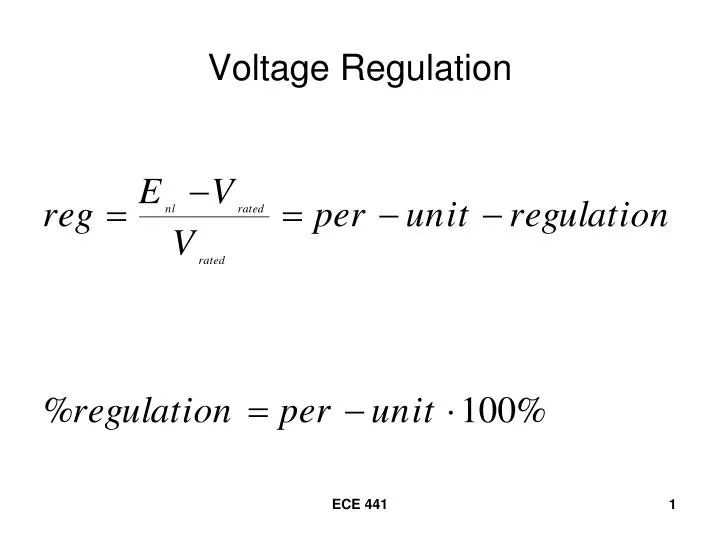 PPT - Voltage Regulation PowerPoint Presentation, free download - ID ...