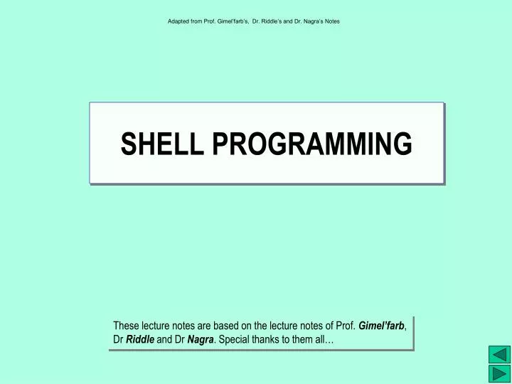 PPT - SHELL PROGRAMMING PowerPoint Presentation, free download - ID:4222319