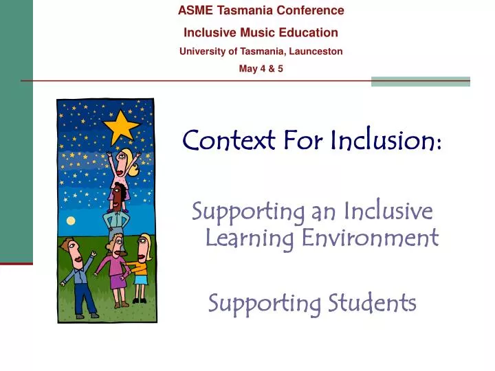 PPT - Context For Inclusion: Supporting an Inclusive Learning ...