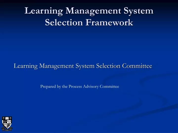 PPT - Learning Management System Selection Framework PowerPoint ...