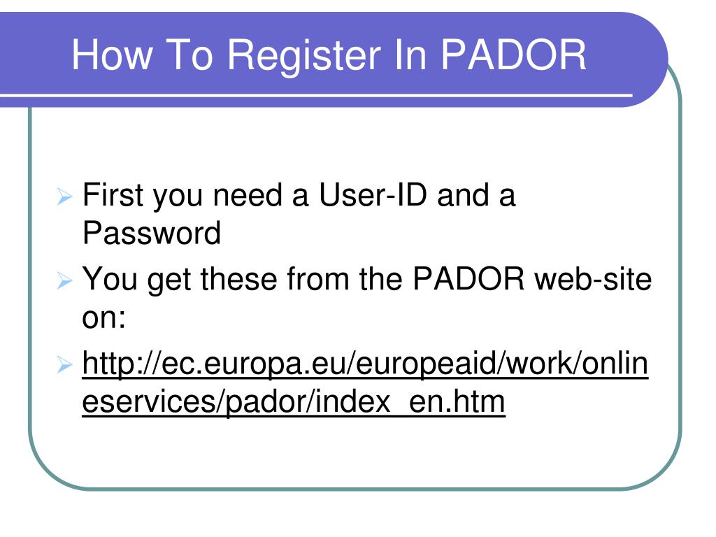 PPT - PADOR-Potential Applicant Data Online Registration PowerPoint ...