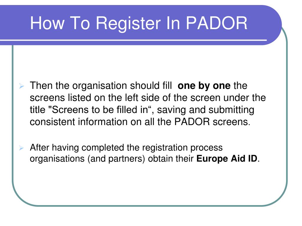 PPT - PADOR-Potential Applicant Data Online Registration PowerPoint ...