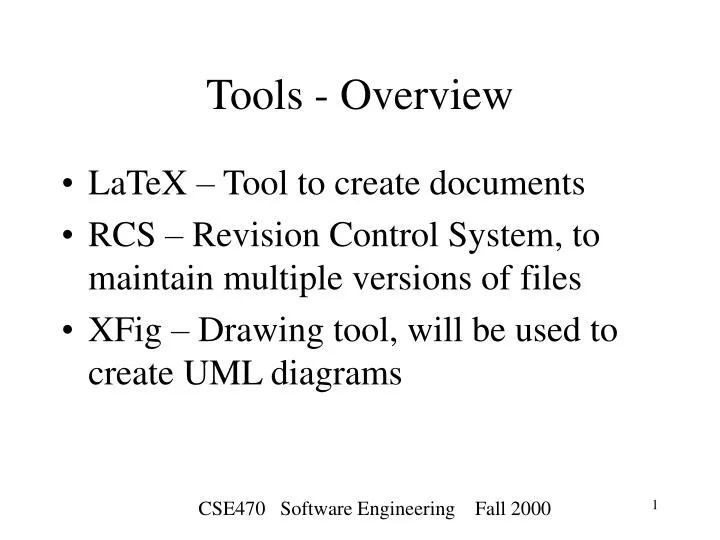 PPT - Tools - Overview PowerPoint Presentation, free download - ID:4223510