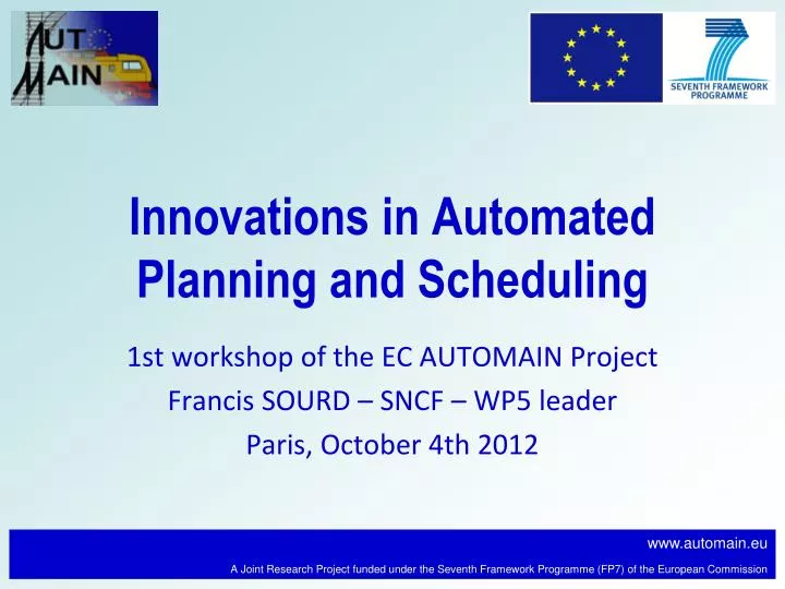 PPT - Innovations in Automated Planning and Scheduling PowerPoint Presentation - ID:4224632